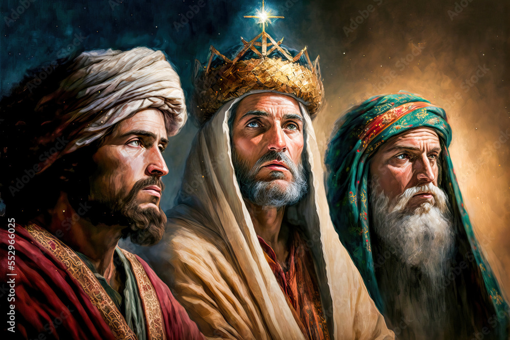 Dreikönige Dreikönigsfest Epiphanias Bethlehem mit Maria und Josef und ...