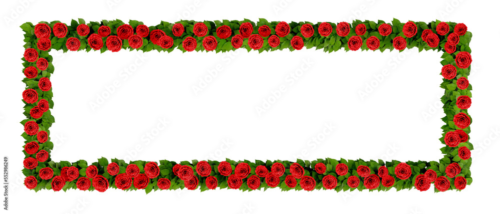 Ilustración de Stock Beautiful Rose Wreath Frame in the shape of 1 to 3 ...