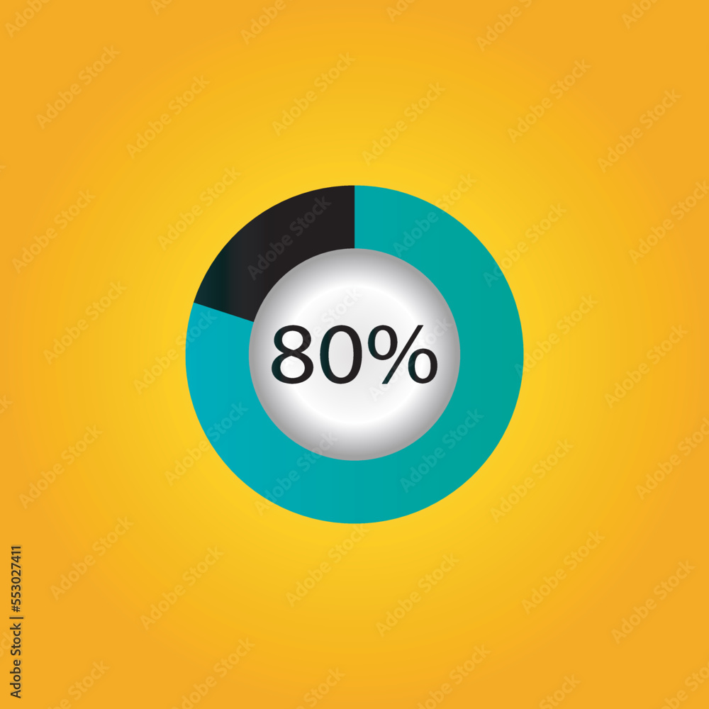 circle percentage diagrams showing % ready-to-use for web design, user ...