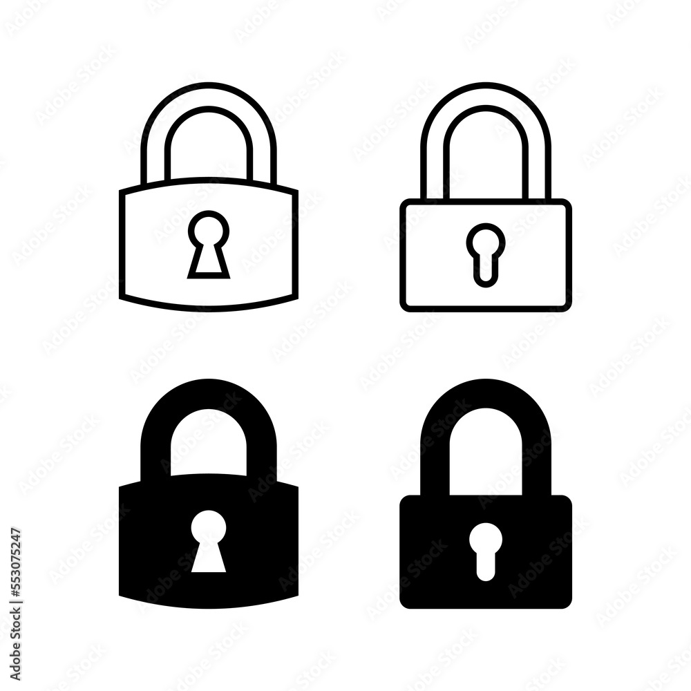 Lock icon vector for web and mobile app. Padlock sign and symbol ...