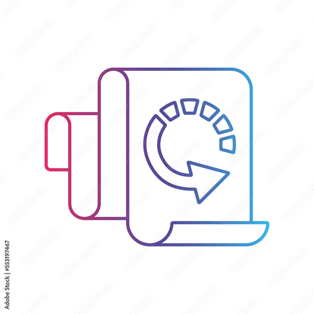 Sprint planning gradient universal icon ui ux element sign. Stock ...