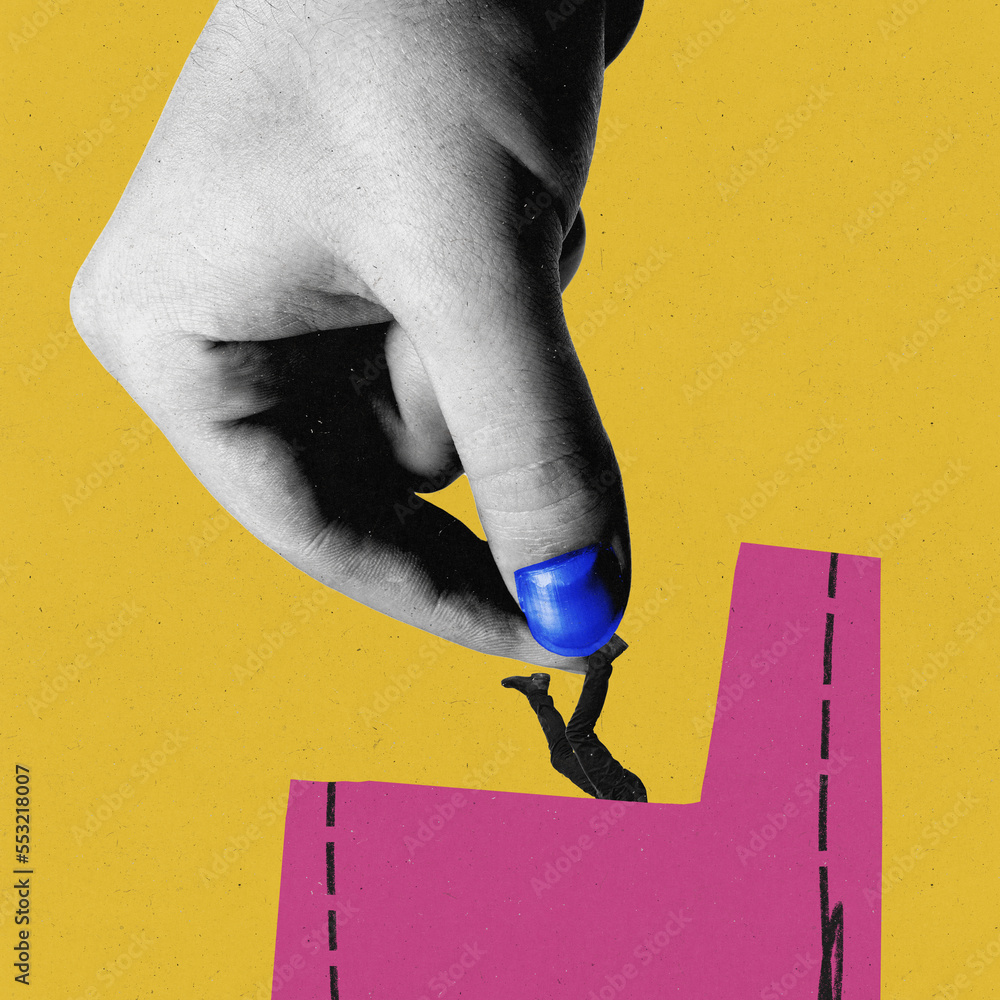 Conceptual contemporary art collage. Ideas, imagination, surrealism ...