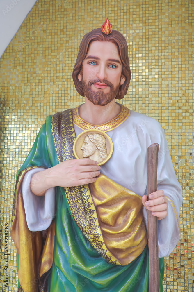 Saint Jude the apostle of Jesus catholic religious statue Stock Photo ...