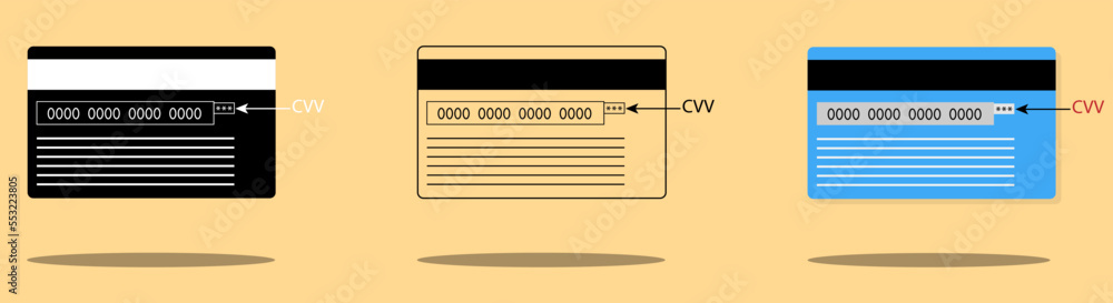 Credit Card, CVV code icon,Card Security Code icon. CSC Logo vector ...
