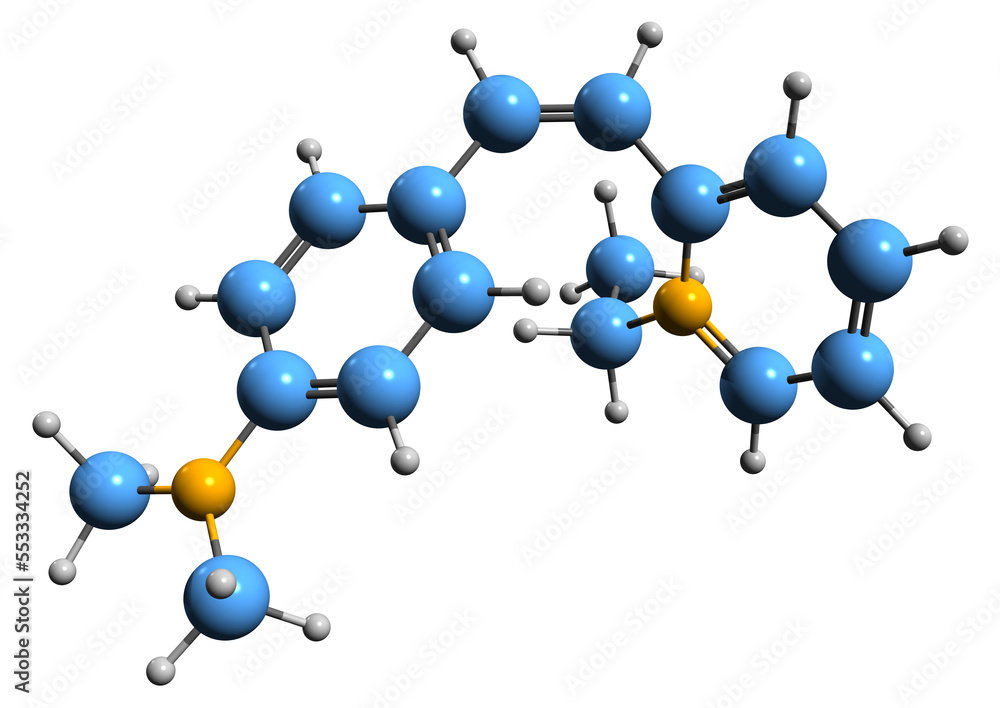 3D image of Daspei skeletal formula - molecular chemical structure of ...