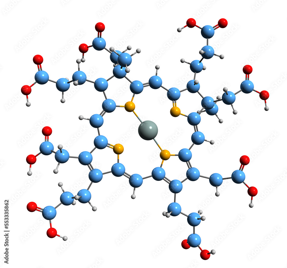 3D image of Siroheme skeletal formula - molecular chemical structure of ...