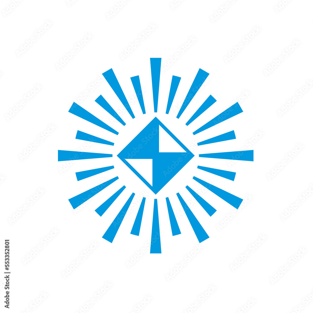 light burst diamond logo symbol Stock Vector | Adobe Stock
