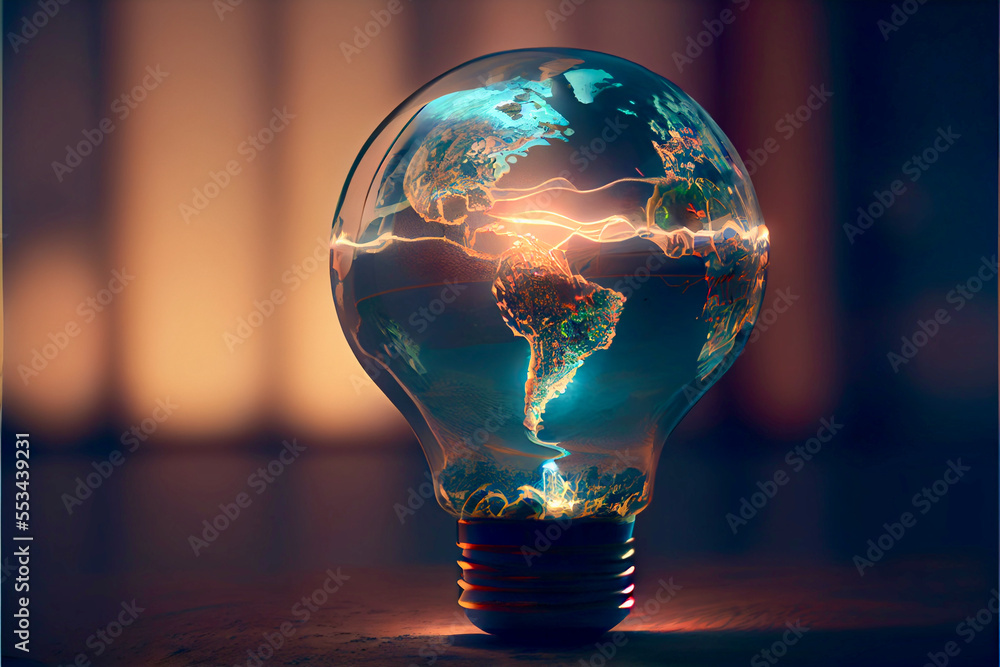 Generative AI abstract render of planet earth Stock Illustration ...