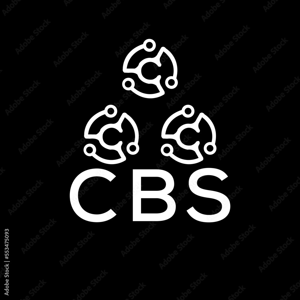 CBS letter logo. CBS best black background vector image. CBS Monogram ...