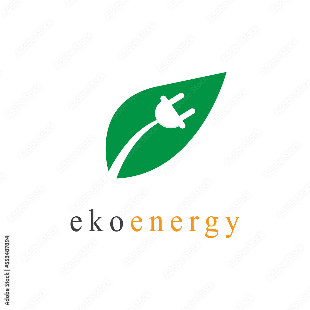 Energy eco-friendly logo design Free Vector Stock Vector | Adobe Stock