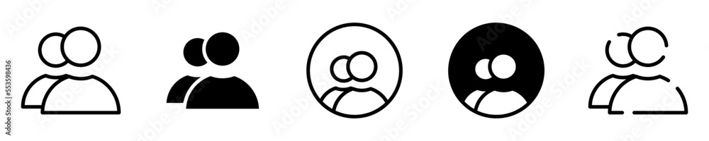 Conjunto de iconos de equipo de personas. Pareja. Concepto de grupo de ...
