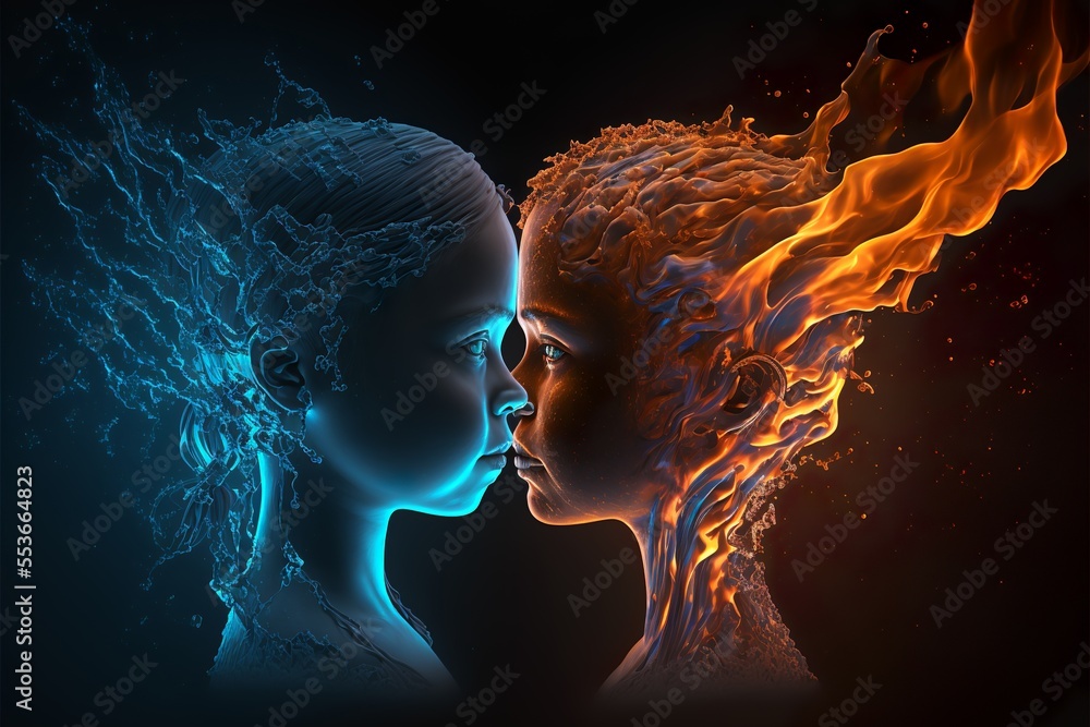 Fireboy and watergirl Stock Illustration | Adobe Stock