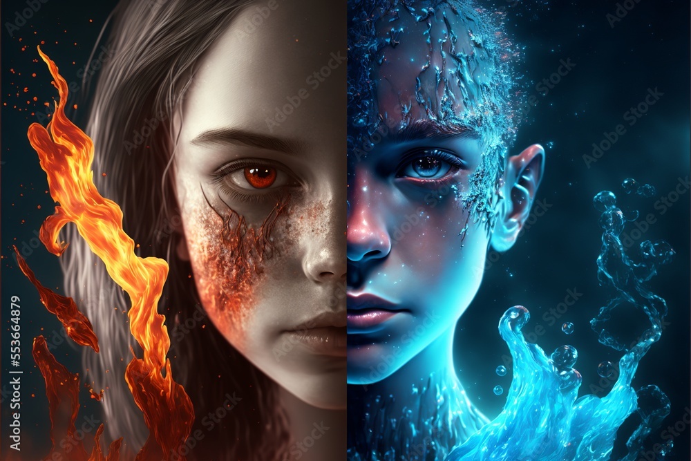Fireboy and watergirl Stock Illustration | Adobe Stock