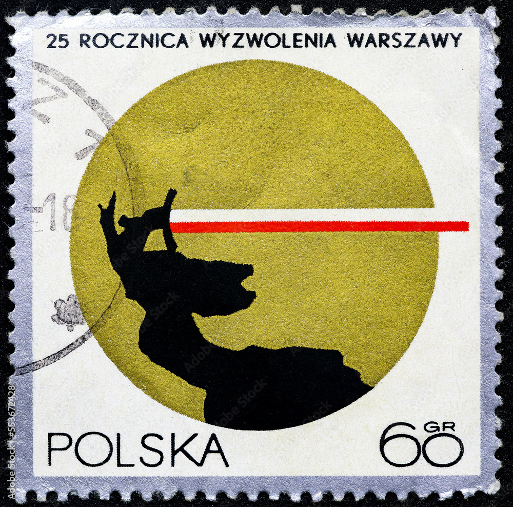 POLAND - CIRCA 1970: Postage stamp 60 grosz printed in the Poland shows ...