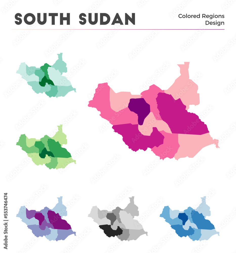 South Sudan map collection. Borders of South Sudan for your infographic ...