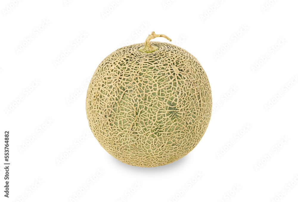 Melon or cantaloupe With clipping path. Sweet Green melons isolated on ...