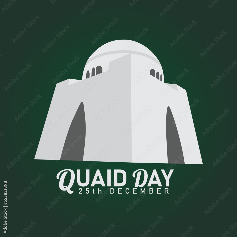 Quaid Day poster. Quaid-e-Azam birthday celebration poster. 25th of ...
