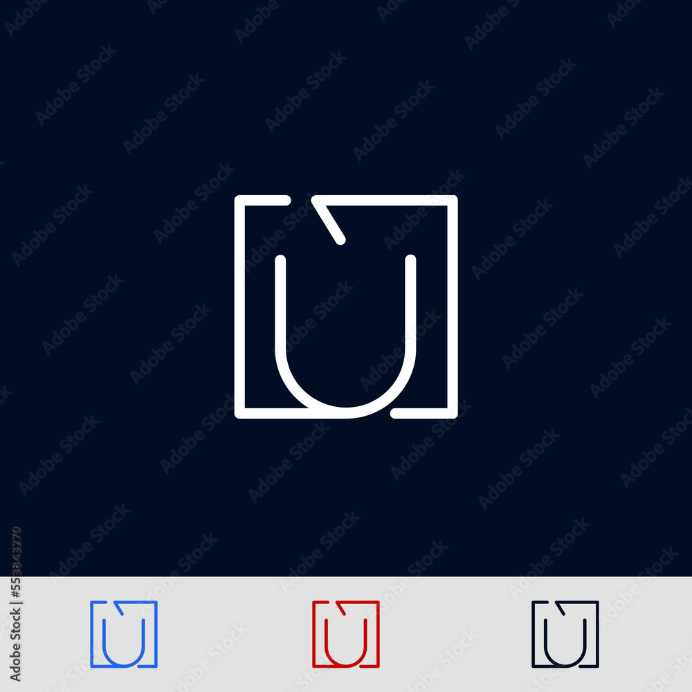 Elegant Logo With Letter U. Creative and minimal design U logo. Symbol ...
