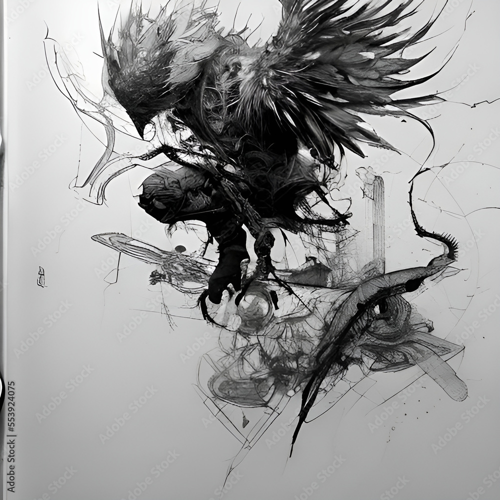 Scary Chicken Man (Ai Gen) Stock Illustration | Adobe Stock