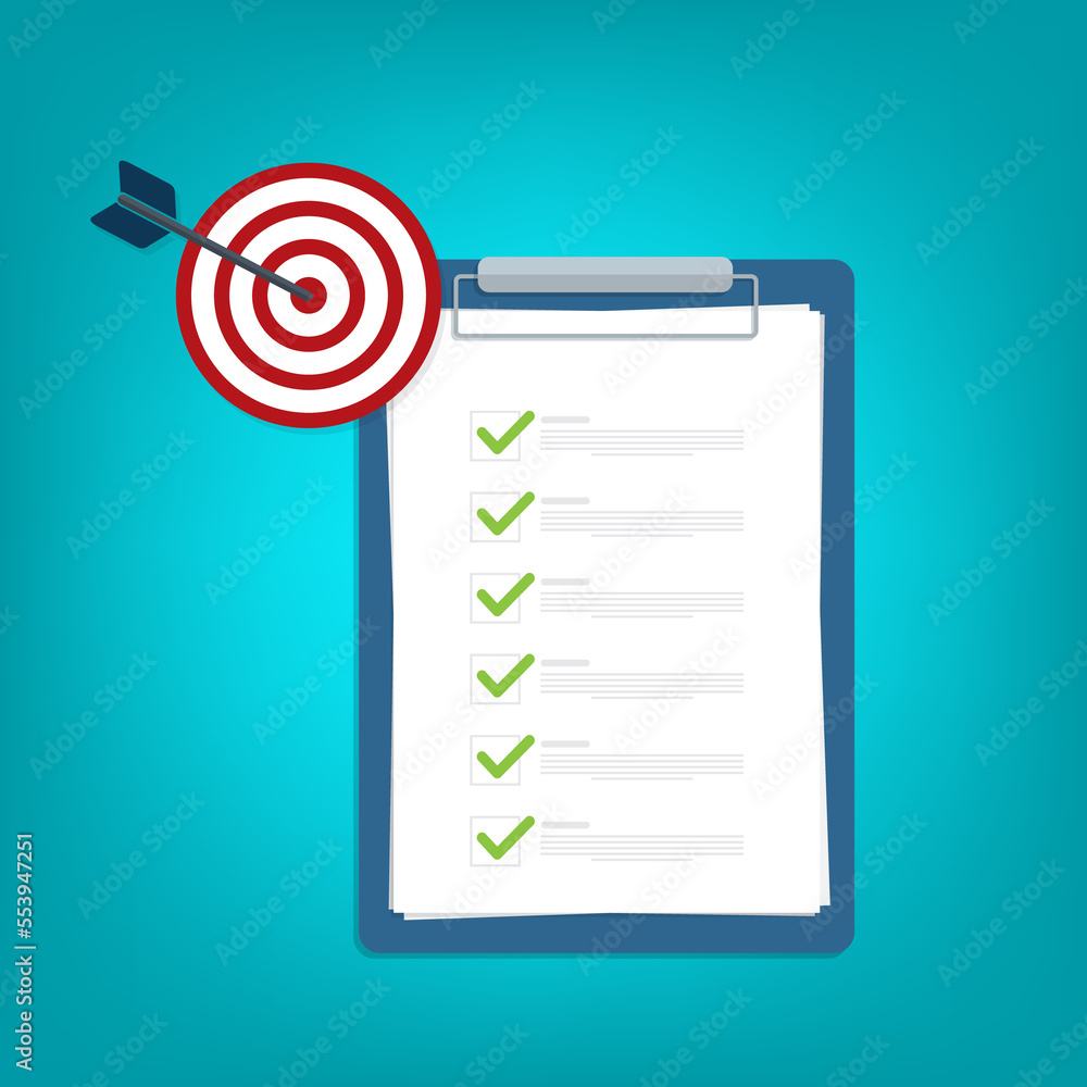 Assignment target. Clipboard, checklist. Project task management and ...