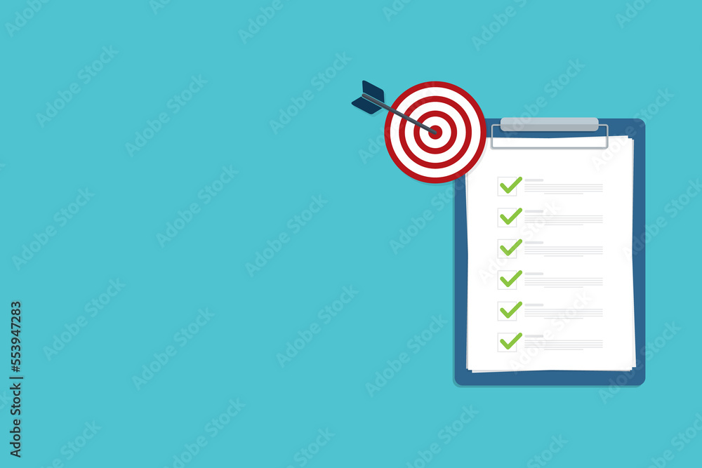 Assignment target. Clipboard, checklist. Project task management and ...