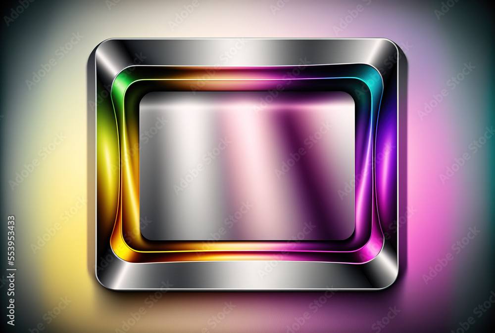 ethereal metal banner brushed metal backdrop with a rectangular ...