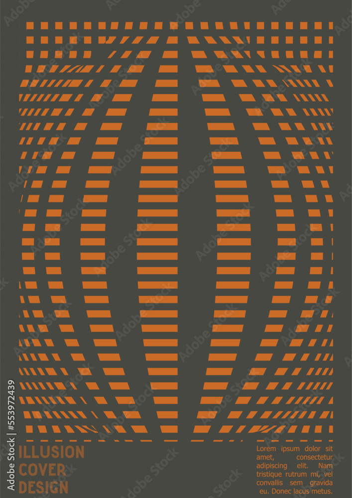 Vektor Geometrical Poster Design with Optical Illusion Effect. Modern ...