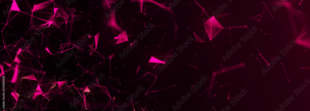Abstract background with connecting dots and lines. Network connection ...