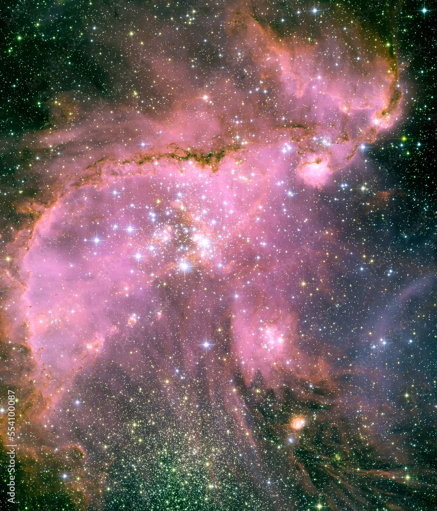 Hubble image of the galaxy of the Small Magellanic Cloud Nebula ...