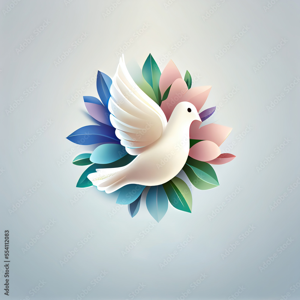 logo, dove of peace, icon, world, truce, bird, dove, art illustration ...