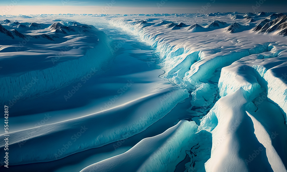 Стоковая иллюстрация «Greenland ice sheet. Climate Change. Iceberg ...