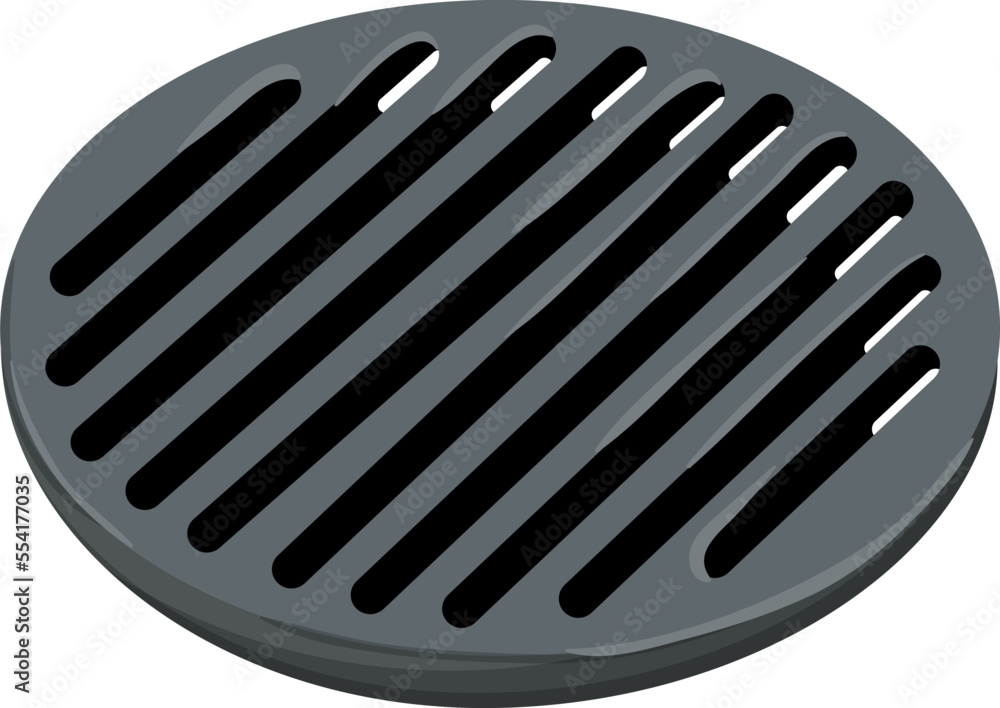 sewer drainage grate cartoon. sewer drainage grate sign. isolated ...