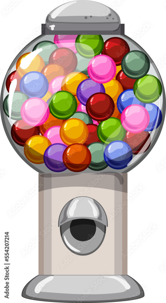 candy bubblegum machine cartoon. candy bubblegum machine sign. isolated ...