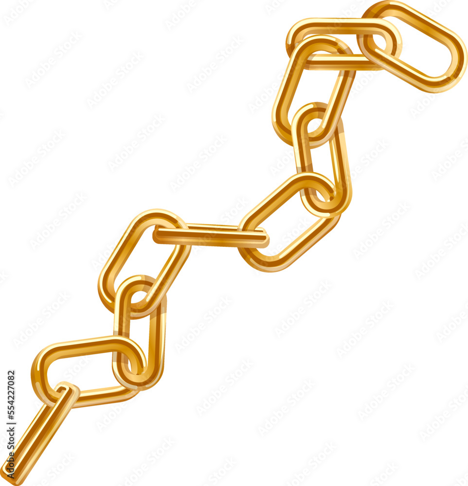 gold chain cartoon. golden jewelry, luxury necklace, metal fashion ...