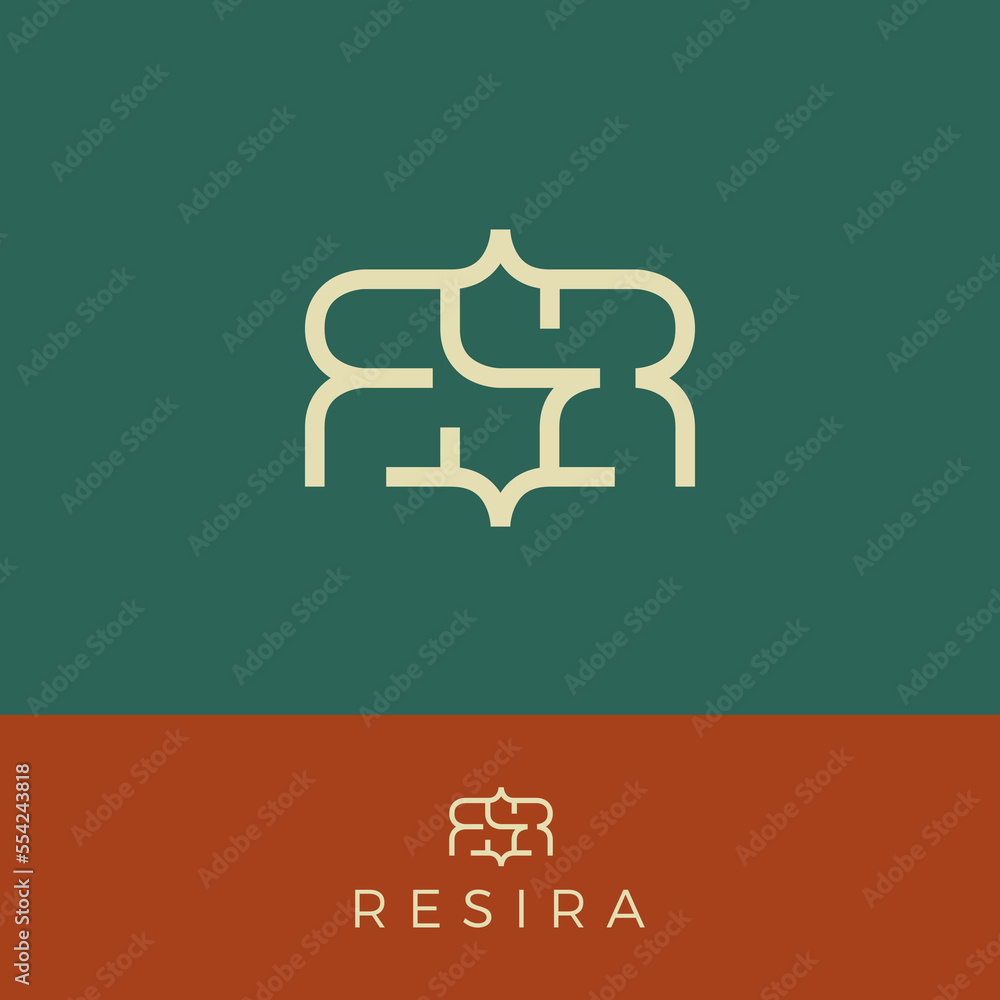R S Line Logo Design Premium Template. Elegant RSR Logo Initial Vector ...