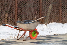 Winter Wheelbarrow Free Stock Photo - Public Domain Pictures