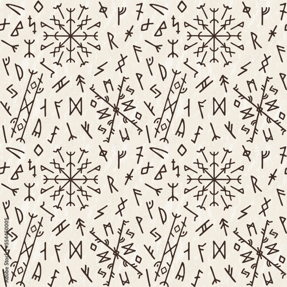 Viking rune pattern, norse symbols. Iceland nordic magic tattoo, runic ...