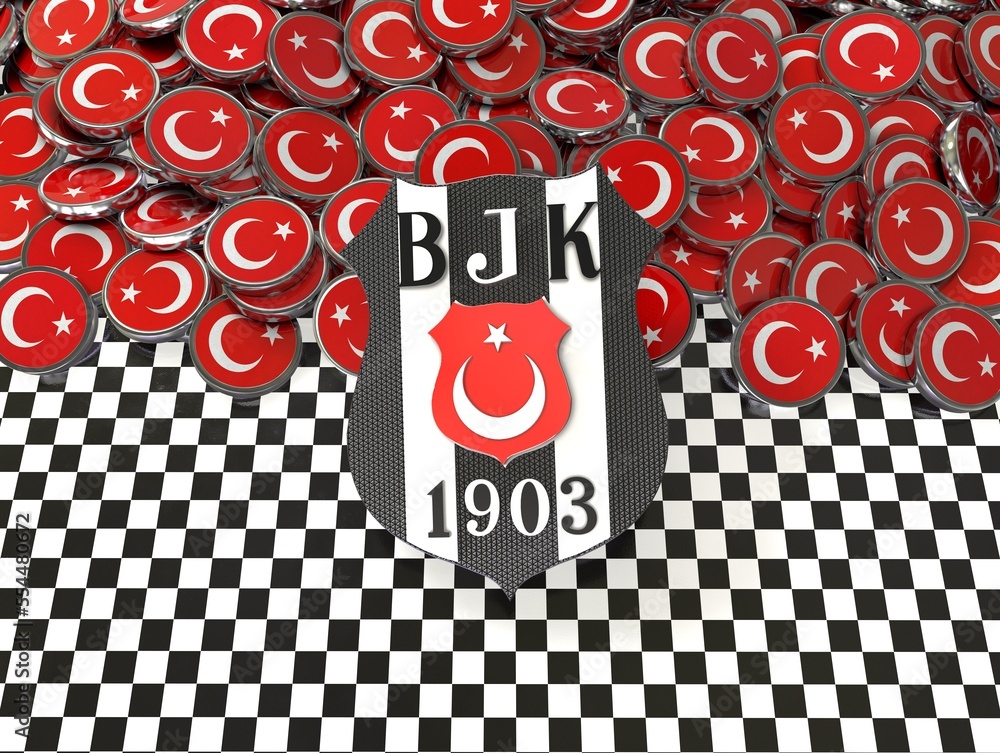 BJK Flag, Besiktas Logo Flag - Turkish Translation : BJK, Besiktas ...