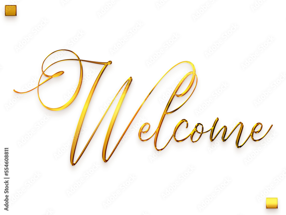 Welcome Text in Transparent PNG Stylish Cursive Typography Glowing ...