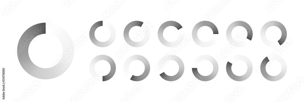 Circular Loading Buffering Icons Vector Video Ready for Animation Gif ...