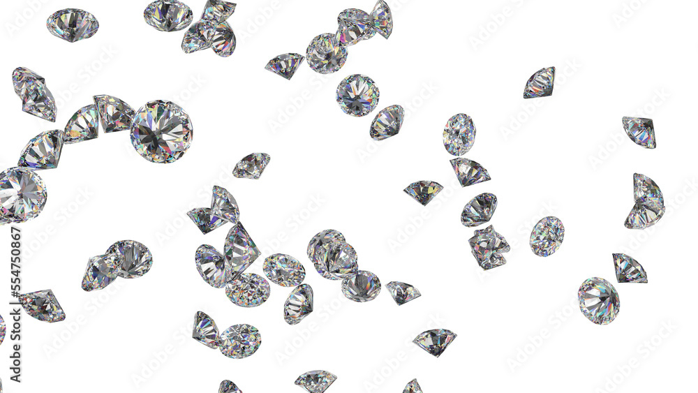 Shiny Diamonds on transparent background. Concept image of luxury ...