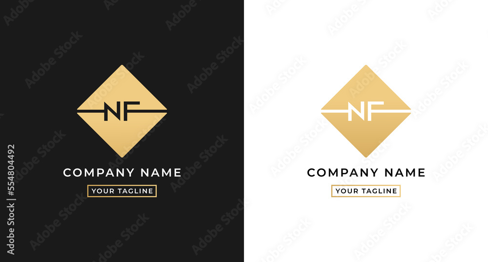 Image vectorielle Stock NF logo letter or NF letter logo vector on ...