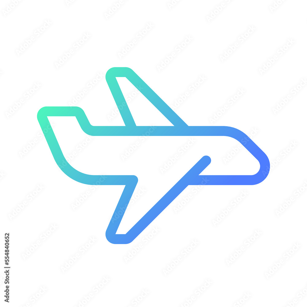 Stock-Vektorgrafik „Airliner pixel perfect gradient linear ui icon ...