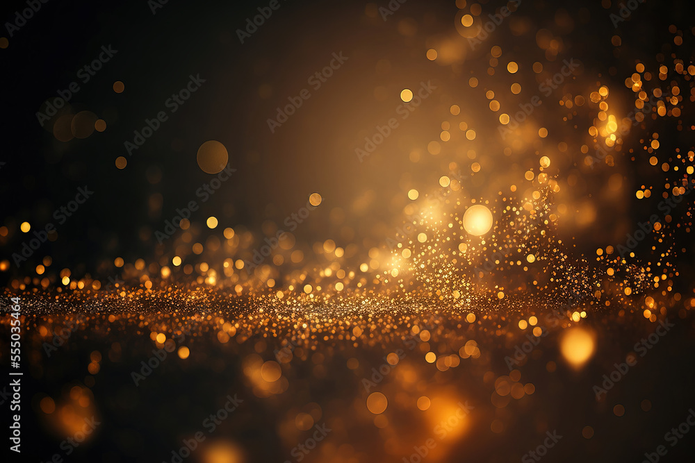 Abstract luxury gold background with gold particle. glitter vintage ...