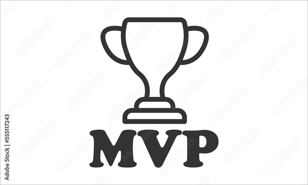 MVP letter logo design in illustration. Vector logo, calligraphy ...
