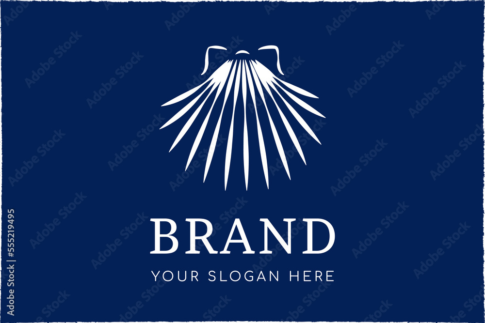 Scallop shell logo design template Stock Vector | Adobe Stock