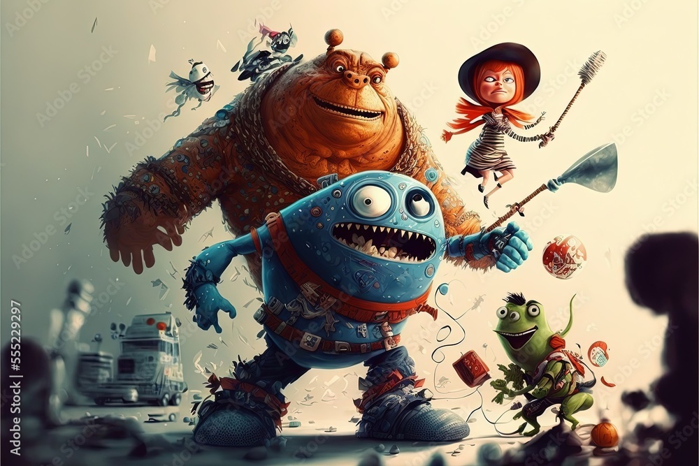 Stock-Illustration „Generative Ai, Generative, Ai, Funny cartoon ...