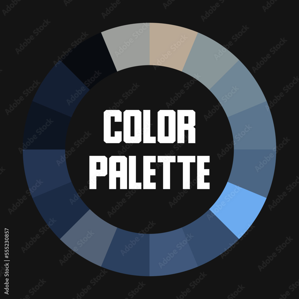 Color wheel combinations. Universal color palette. Vector illustration ...