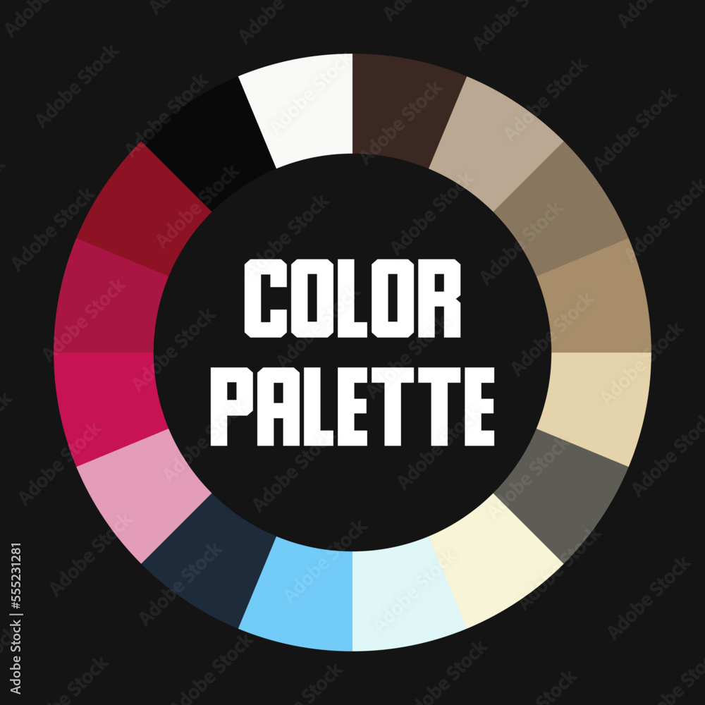Color wheel combinations. Universal color palette. Vector illustration ...