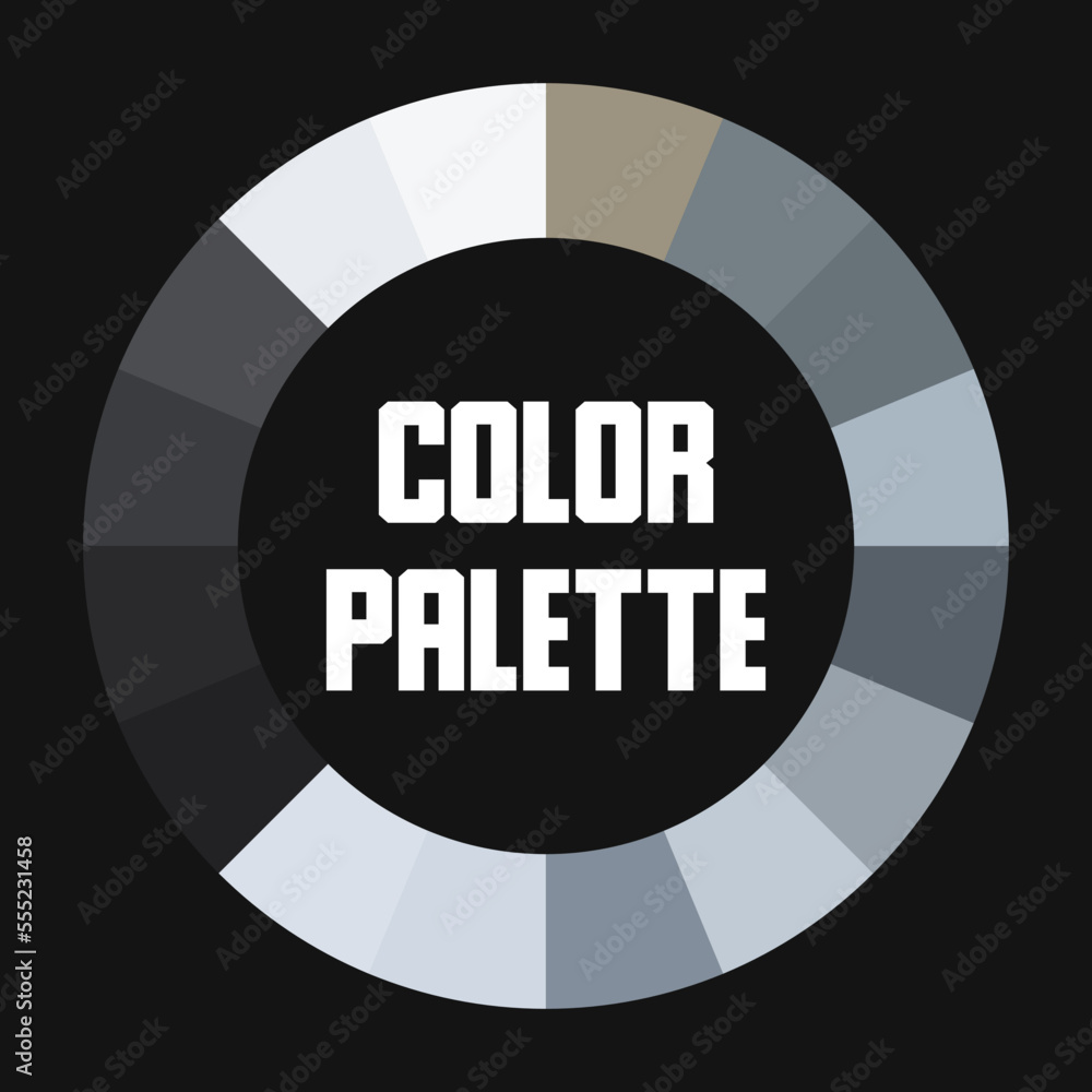 Color wheel combinations. Universal color palette. Vector illustration ...